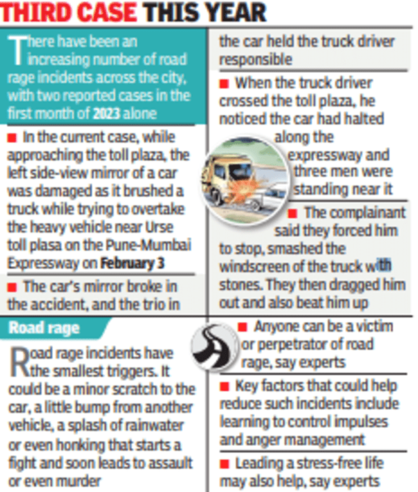 Trio thrash driver after car grazes truck, 1 held in Pune | Pune News ...