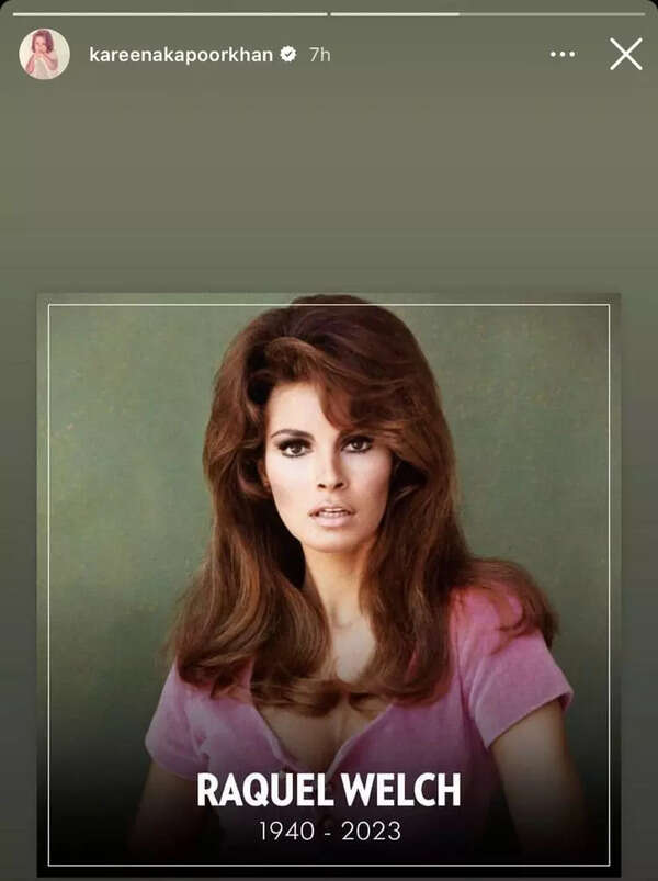 Raquel Welch dies at 82; Kareena Kapoor Khan pays a heartfelt tribute ...