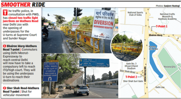 Delhi: Promise of signal-free Mathura road nears fruition | Delhi News ...