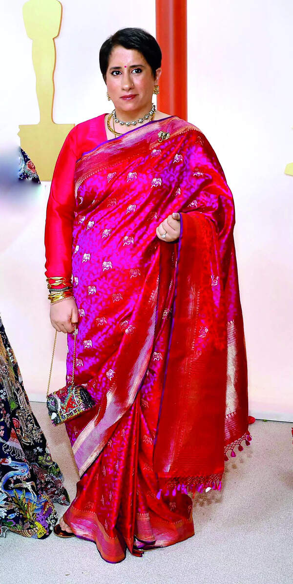 Guneet Monga pays tribute to gentle giants with her Oscar outfit ...