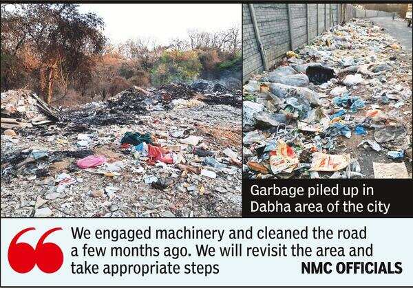 Garbage Piles Up On Internal Roads, Areas | - Times of India