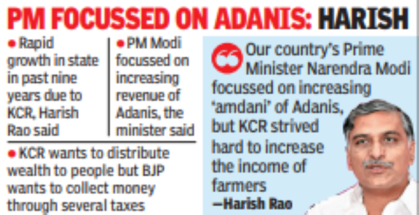 T Harish Rao: Both Telangana and country need K Chandrasekhar Rao's leadership, says T Harish ...