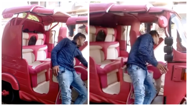 Watch: This pink autorickshaw can transform into a swanky convertible ...