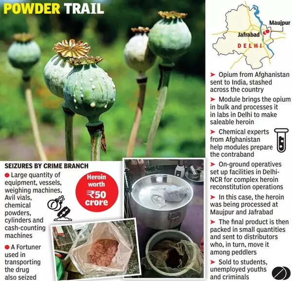 Breaking Bad: 2 heroin labs busted in NE Delhi, Rs 50-crore drugs ...