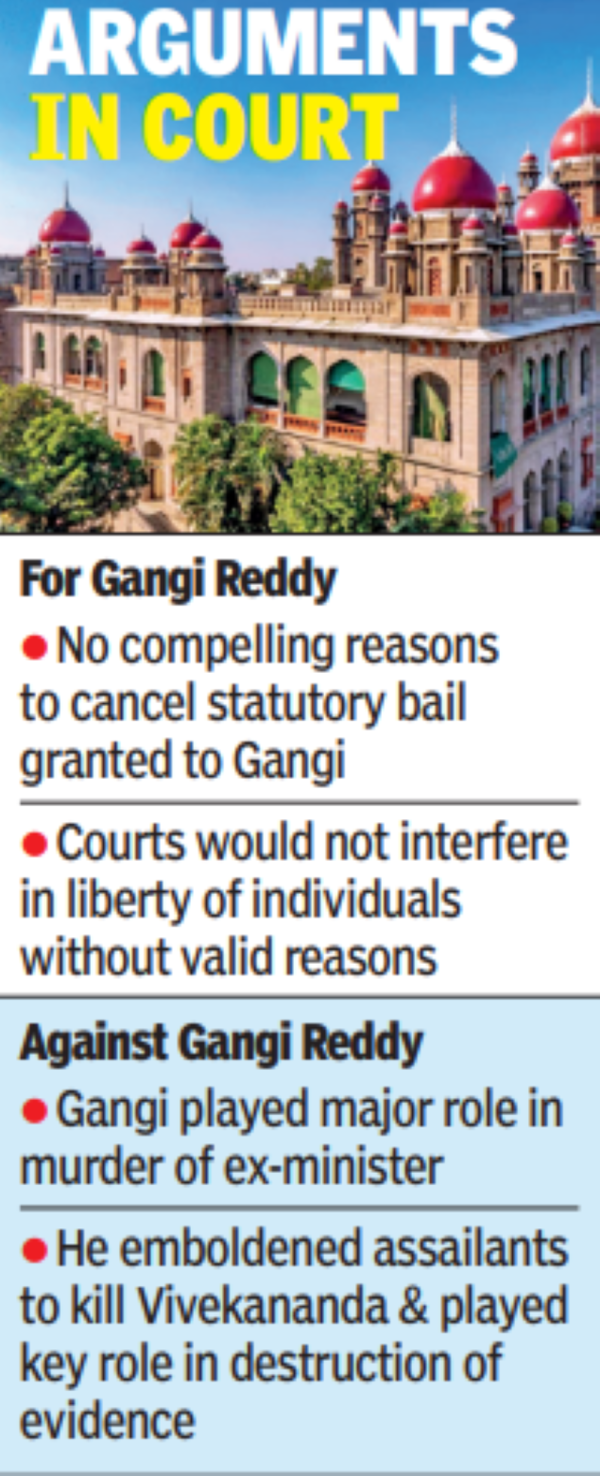 Hc Decision On Cbi’s Plea To Revoke Gangi Bail Today | Hyderabad News ...