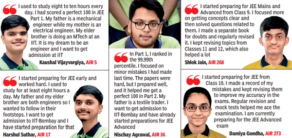 Two from Ahmedabad in Top 50 of JEE Main | Ahmedabad News - Times of India
