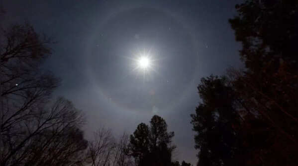 What is the moon halo, and what does it mean