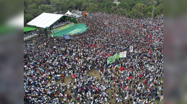 In pics: India bloc kicks of Lok Sabha poll campaign from Patna