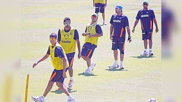 Indian team's practice session