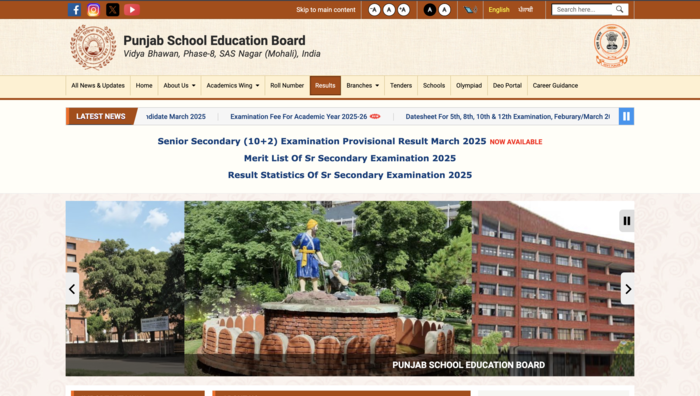 PSEB 10th Result 2025 Live: Direct link for Punjab board class 10th ...