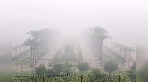 Photos: Delhi witnesses dense fog, visibility hit