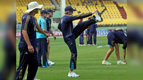 Teams' practice session