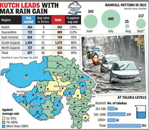 Gujarat Rains Live: Heavy rain likely in several districts, Floods in Gujarat as Narmada river ...