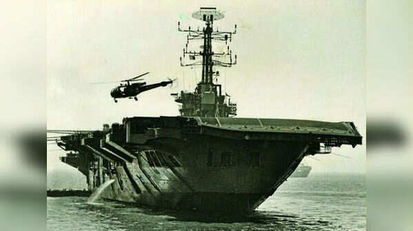 India's first aircraft carrier slips into history