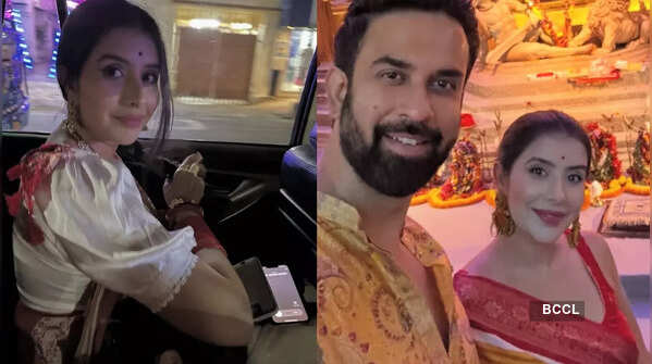 Charu Asopa and Rajeev Sen celebrate their first Durga Puja together in ...