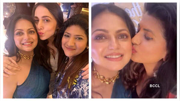 Mom-to-be Drashti Dhami flaunts her baby bump in a shimmery blue dress ...