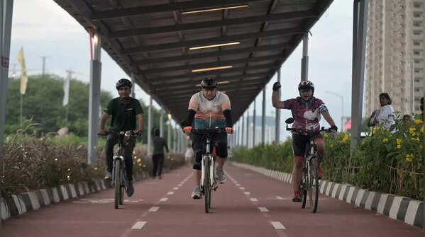India’s first solar roof cycling track comes up in Hyderabad