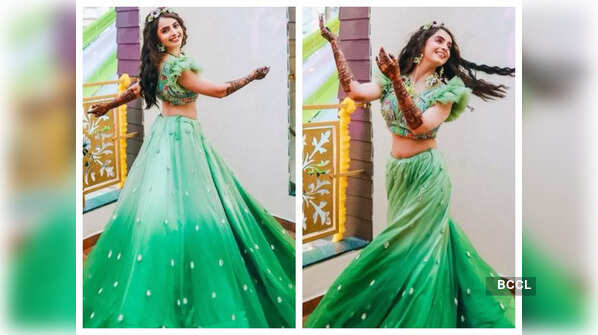 Bride-to-be Shrenu Parikh looks gorgeous as she dons a green coloured ...