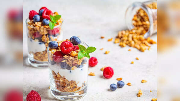 What happens when you mix fruit and yogurt?