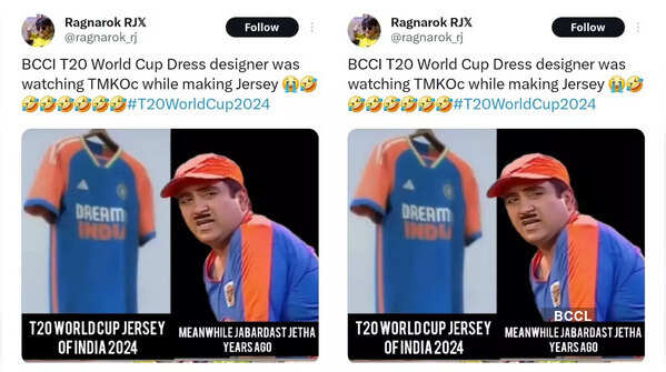 India's T20 World Cup jersey reminds netizens of Jethalal's GPL Team ...