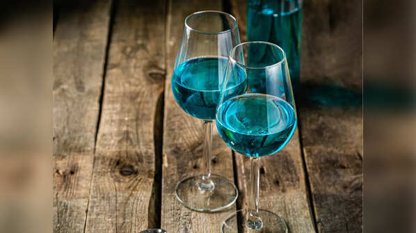 What is blue wine and how does it get its colour