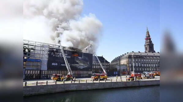 Massive fire hits Copenhagen's 400-year-old stock market building ...