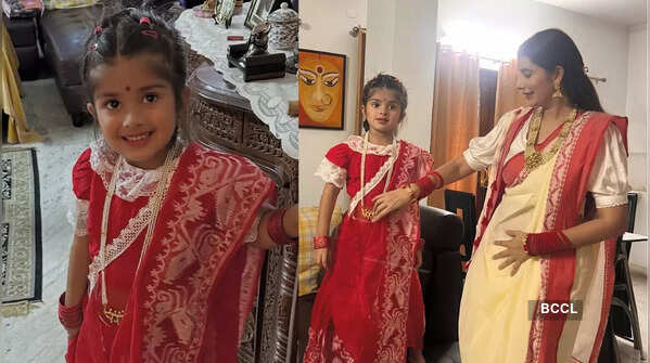 Charu Asopa and Rajeev Sen celebrate their first Durga Puja together in ...