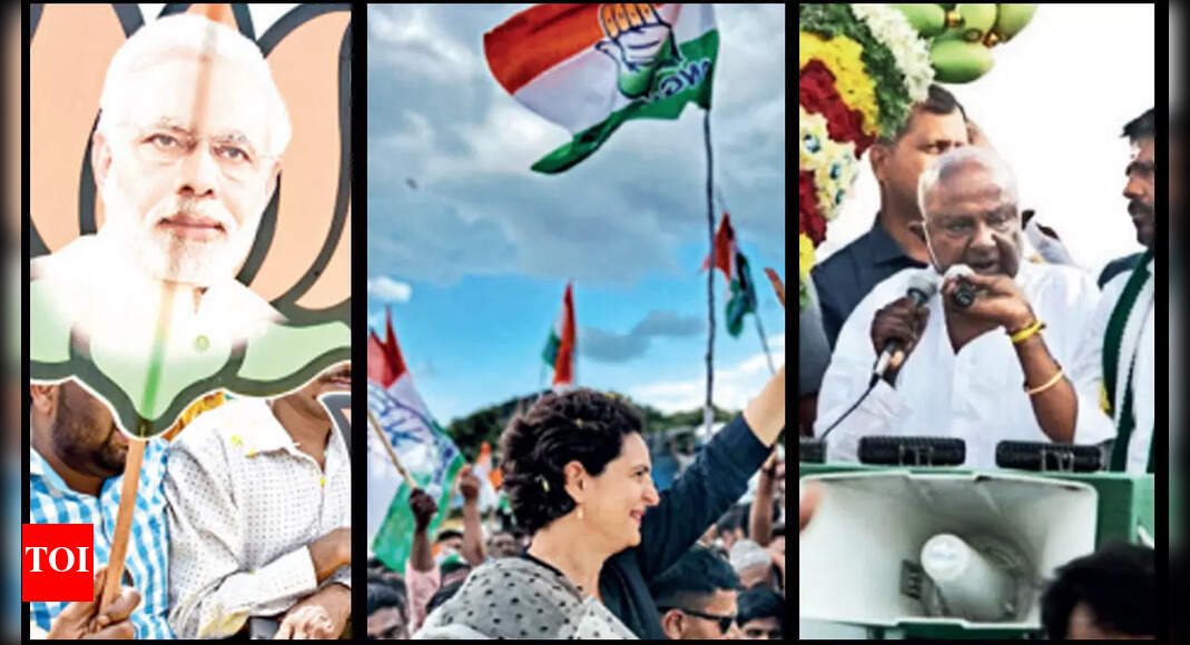 Karnataka assembly elections: Campaign ends today; how the three major ...