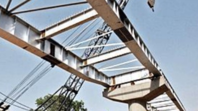 Work in full swing for Patna's first double-decker flyover | Patna News ...