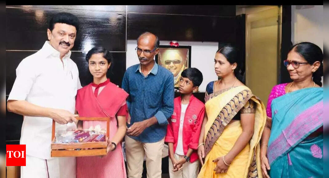 Stalin assures all possible help to Dindigul girl Nandini who scored ...