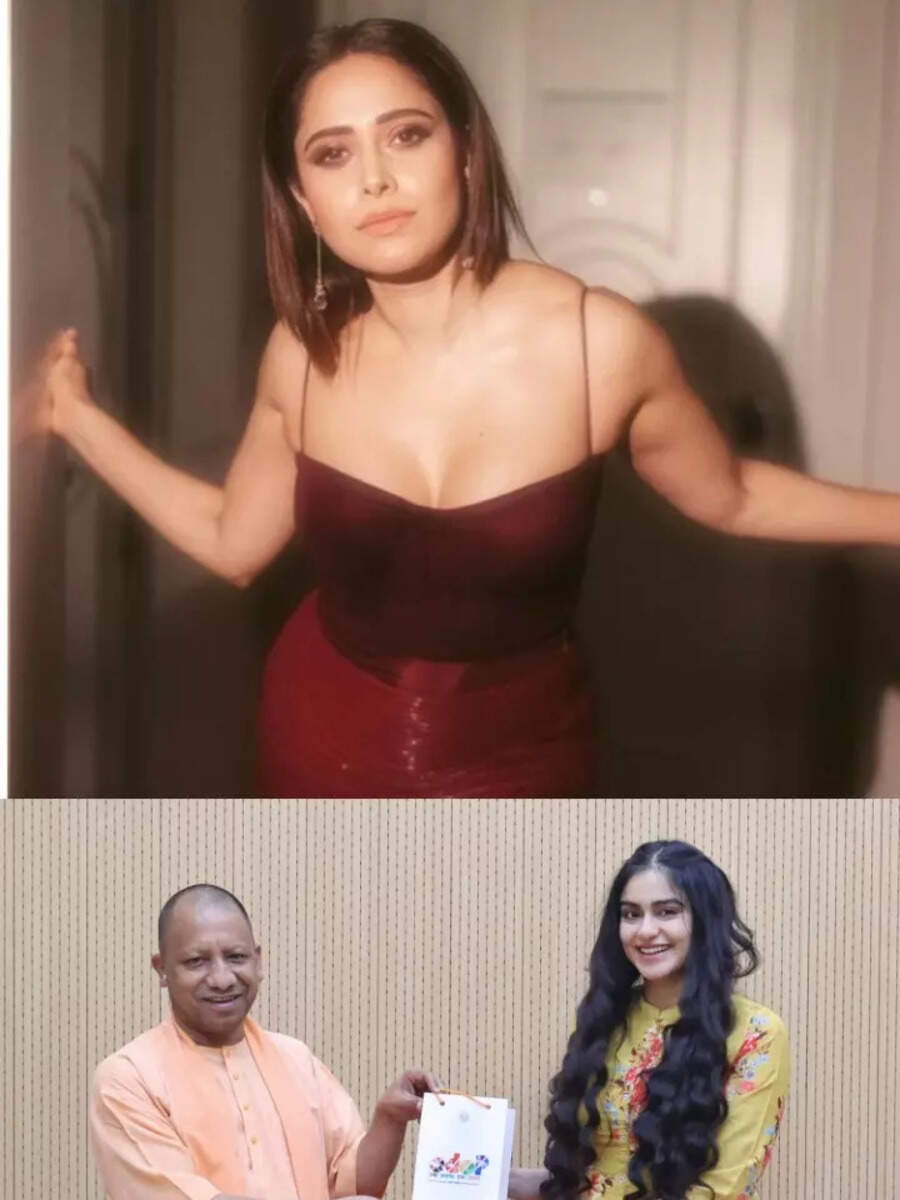 CM Yogi Meets The Kerala Story, Nushrratt Bharuccha In Sultry Plunging Neckline Gown | Times Now