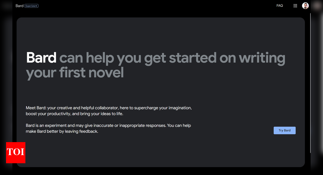 Google Bard AI In India: How to use Google Bard in India: A step-by-step guide - The Times of India