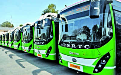 Rtc: Rtc Gets First Lot Of 5 E-buses For Interstate Travel | Hyderabad ...