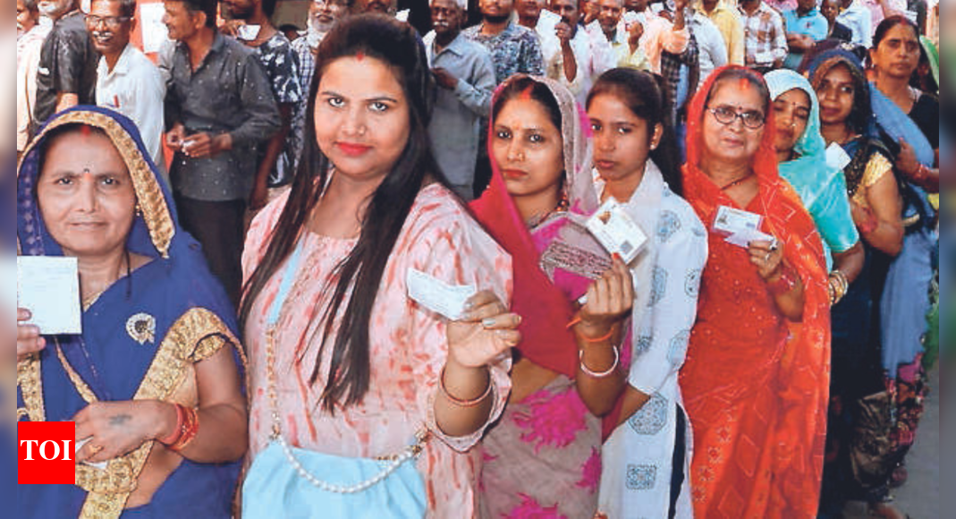 Repolling at three booths in Bilhaur passes off peacefully | Kanpur News - Times of India