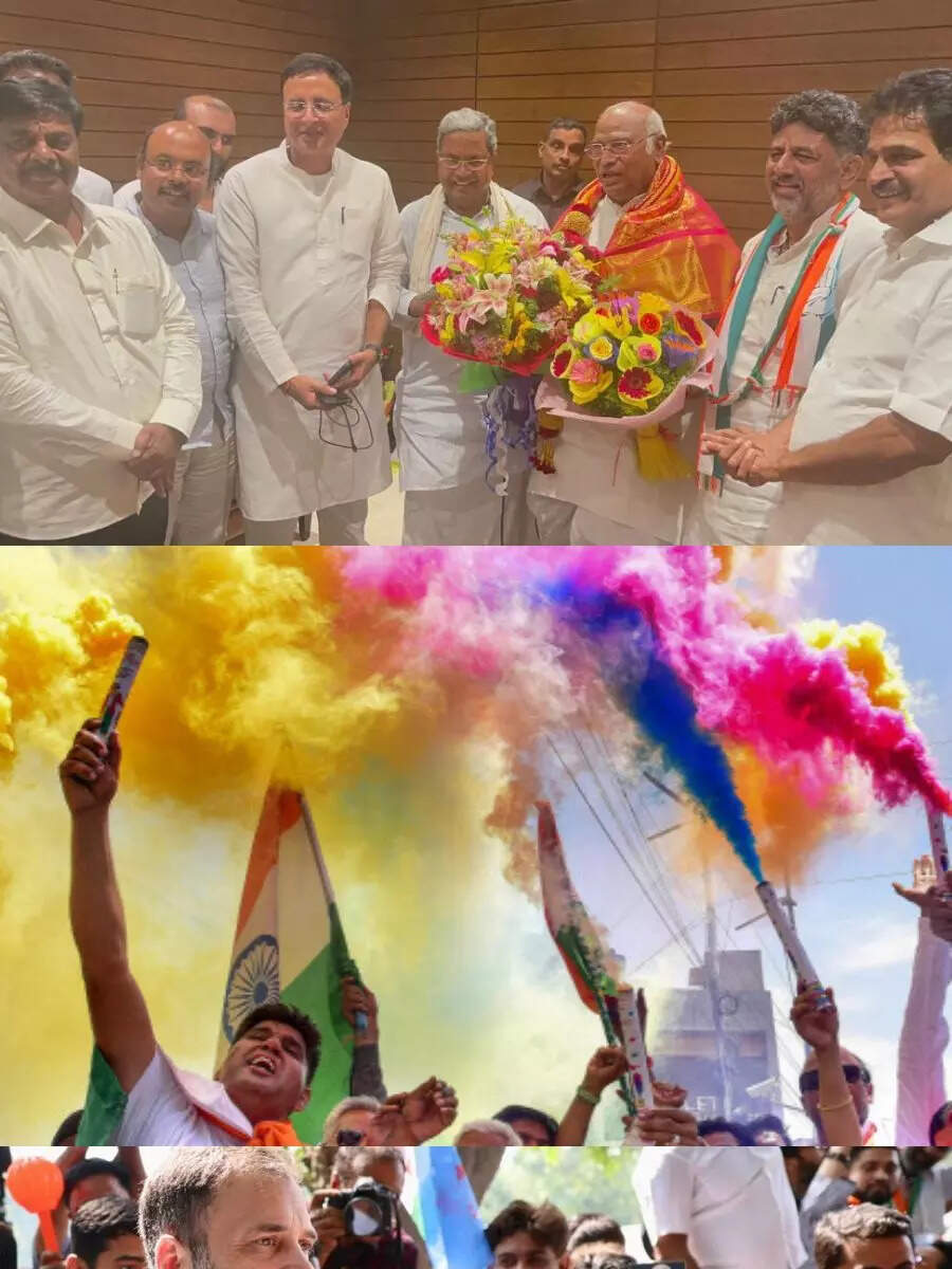 Karnataka election results: Thumping victory for Congress | Times of India