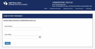 NID MDes Main Result 2023 announced on admissions.nid.edu, check here ...