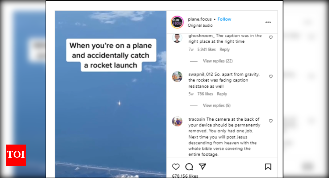 Passenger captures rare rocket launch from the plane, leaving netizens ...