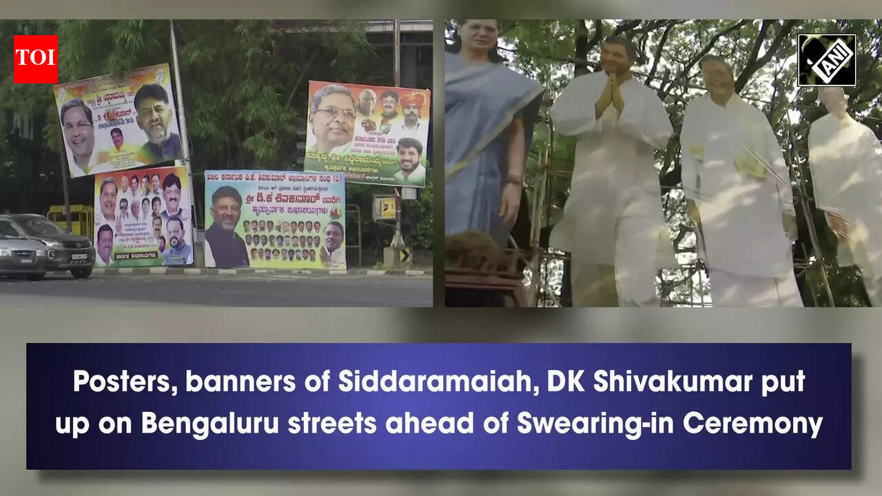 Posters, banners of Siddaramaiah, DK Shivakumar put up on Bengaluru ...
