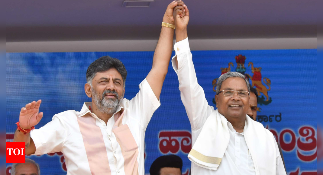 Shivakumar: Only 8 mantris take oath in Karnataka as Siddaramaiah, DK Shivakumar tussle | India ...