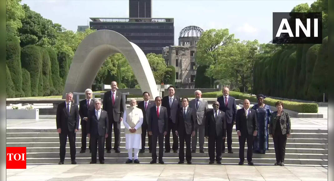 PM Modi pays floral tributes at Hiroshima Peace Memorial Park | India ...