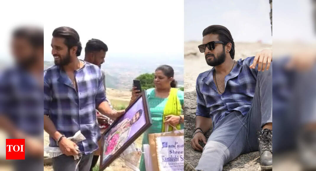 Kiran Raj receives special gifts from fans while shooting at Nandi ...