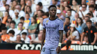 Spain arrests 7 after racist incidents targeting Vinicius Jr | Football News - Times of India