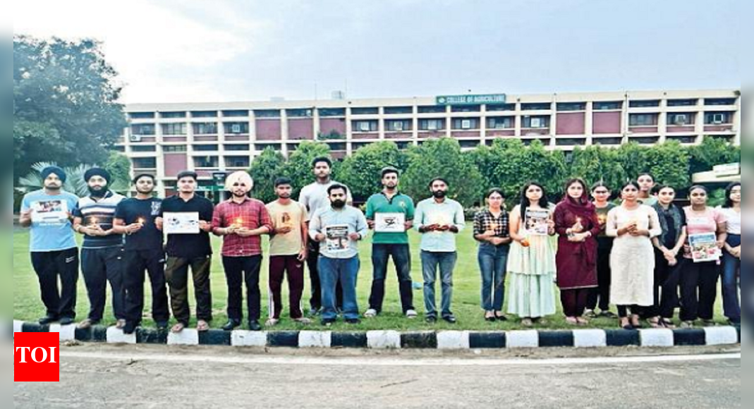 Wrestlers' protest: PAU students hold candle march | Ludhiana News ...