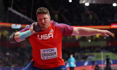 Olympic champion Ryan Crouser shatters own shot-put world record | More sports News - Times of India