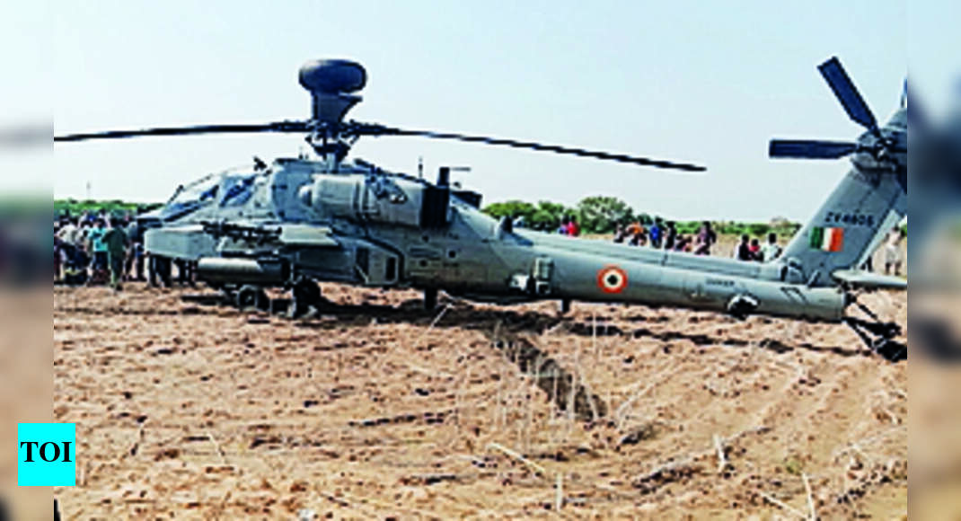 Iaf: Iaf Apache Lands In An Mp Field After Snag, Pilots Safe | Bhopal ...