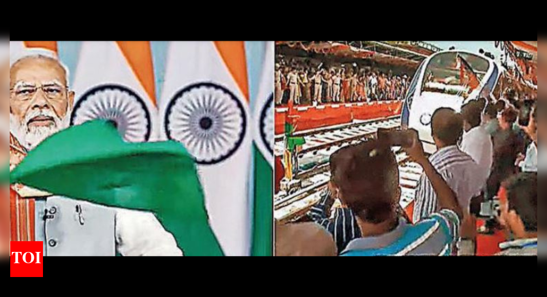 PM flags off northeast’s first Vande Bharat Exp between Guwahati & NJP | Guwahati News - Times ...