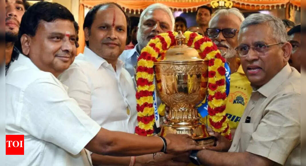 After IPL win, CSK team brings trophy to TTD's T Nagar temple | Chennai ...