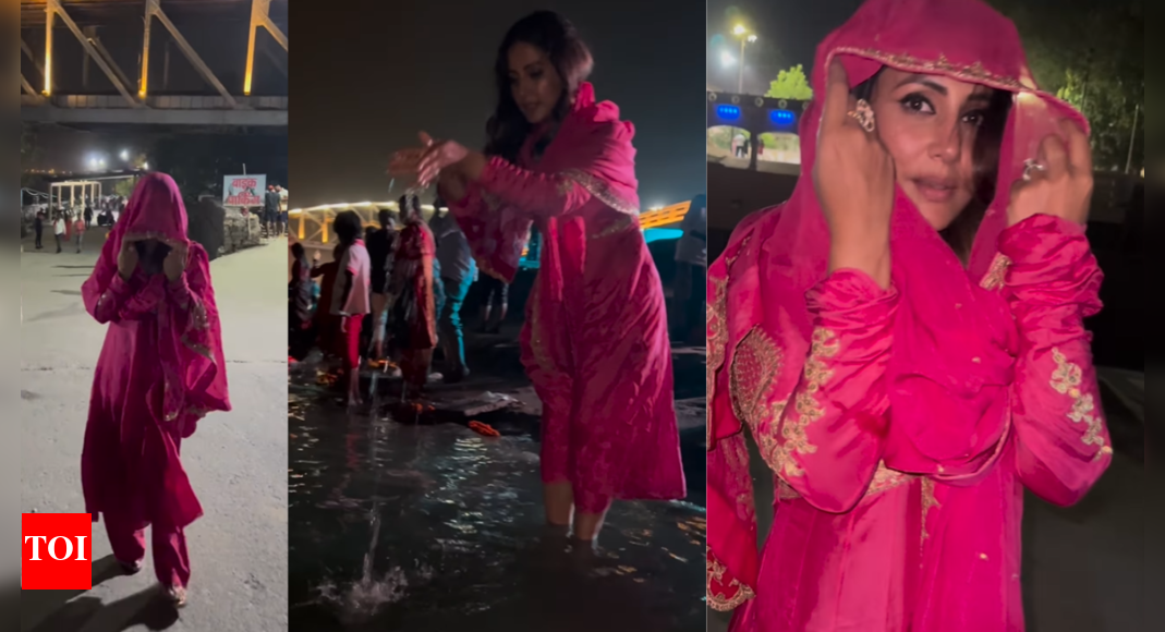 Hina Khan goes for incognito mode at the Ganga Ghat to seek blessings ...