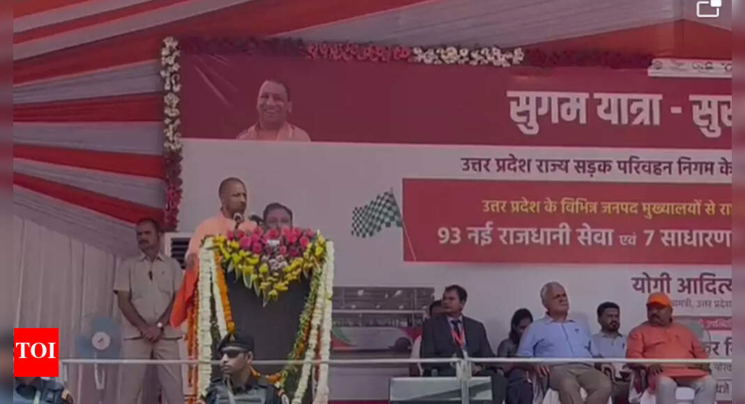 UP CM Yogi Adityanath flags off 93 Rajdhani buses | Lucknow News ...