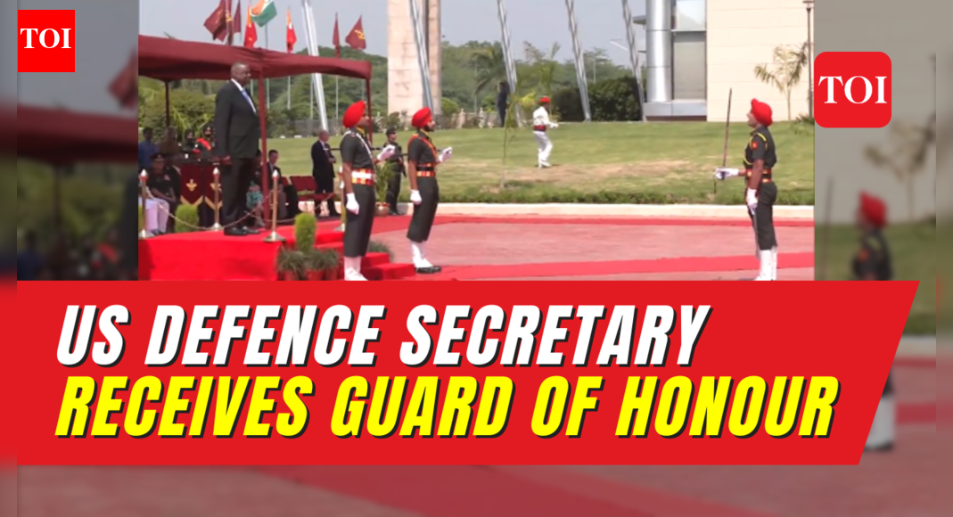 US Defence Secretary Lloyd Austin receives Guard of Honour in Delhi